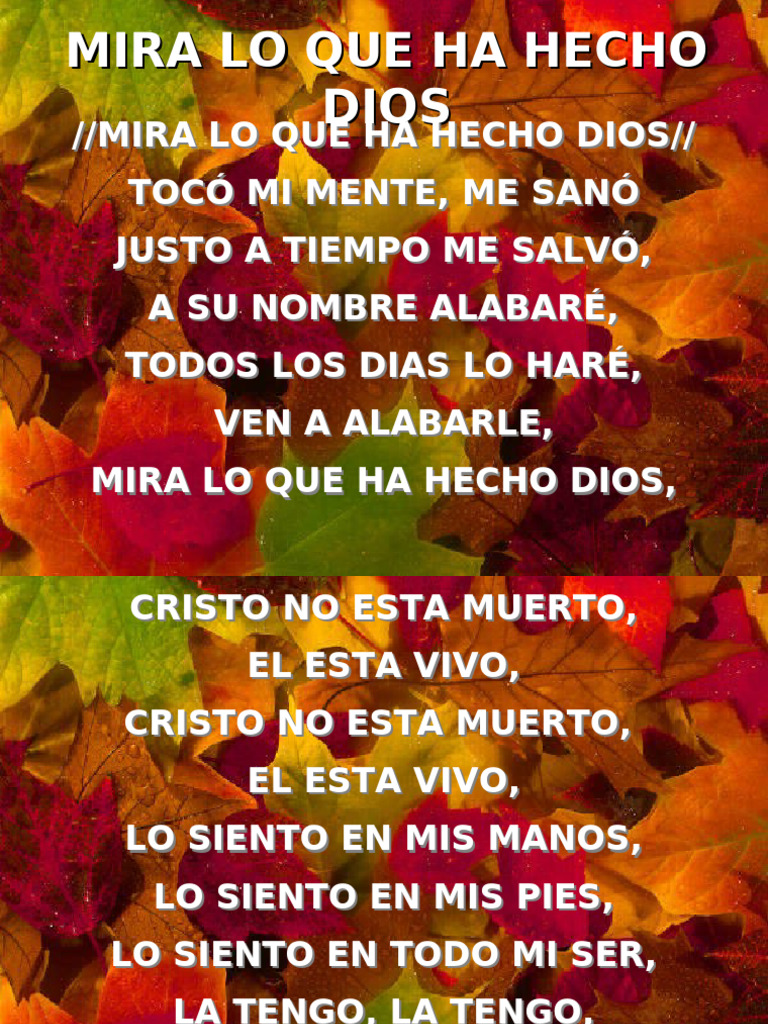 MIRA LO QUE HA HECHO DIOS | PDF