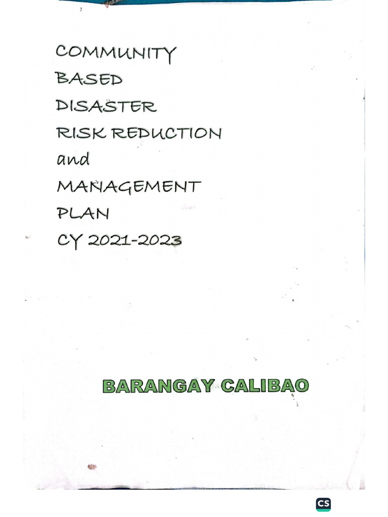2.1.1 CBDRM Plan (Calibao) | PDF
