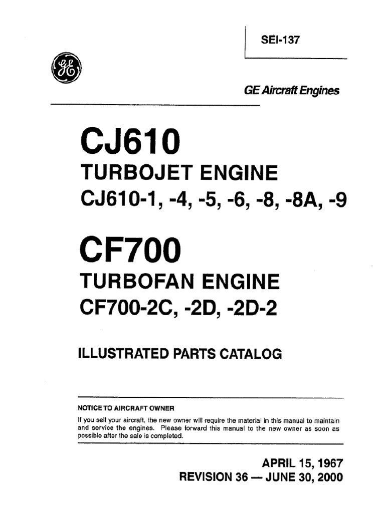 CJ610 CF700 IPC Maintenance Manual | PDF