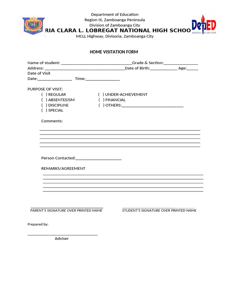 HOME-VISITATION-FORM | PDF