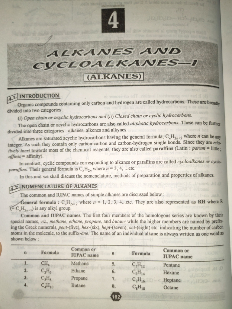 Alkane Pdf