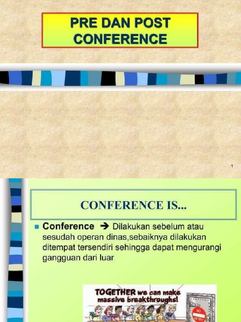Konsep Pre Dan Post Conference | PDF
