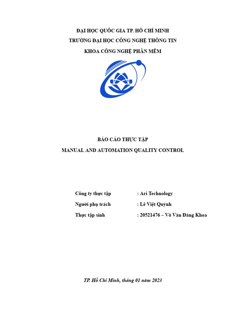 Ari Technology - Manual and Automation Quality Control | PDF