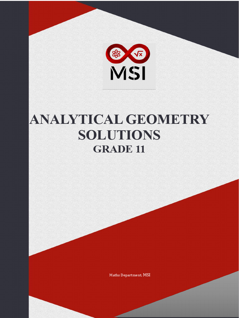 Grade 11 Analytical Geometry Solutions | PDF | Mathematical Physics ...