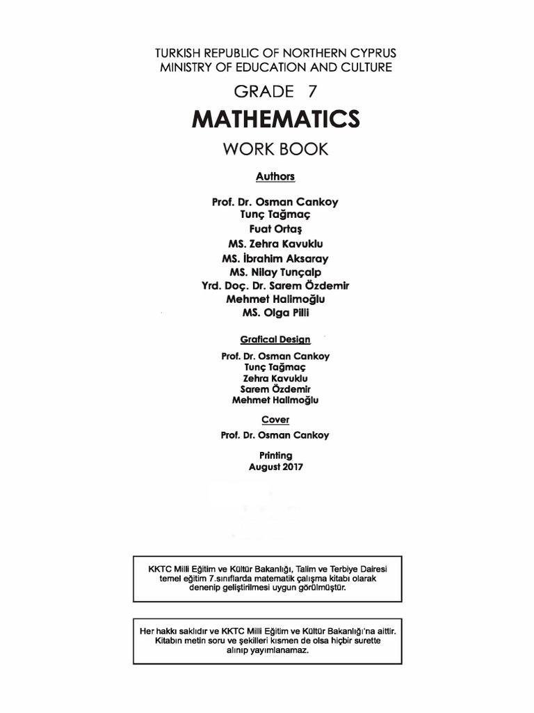 Mathematics Grade 7 Work Book - Compress | PDF | Numbers | Arithmetic