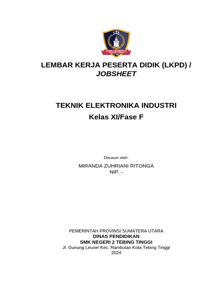 11b_Lampiran 2 LKPD_Jobsheet | PDF