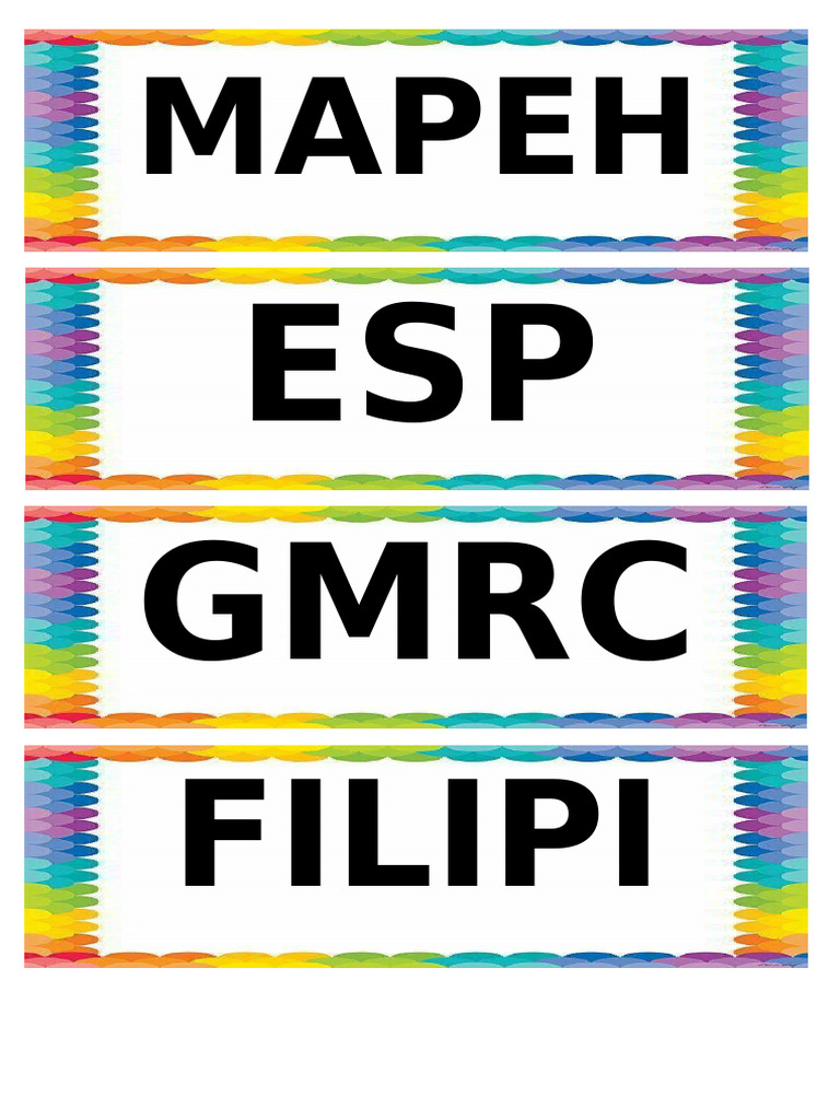 LIBRARY LABEL SUBJECTS | PDF