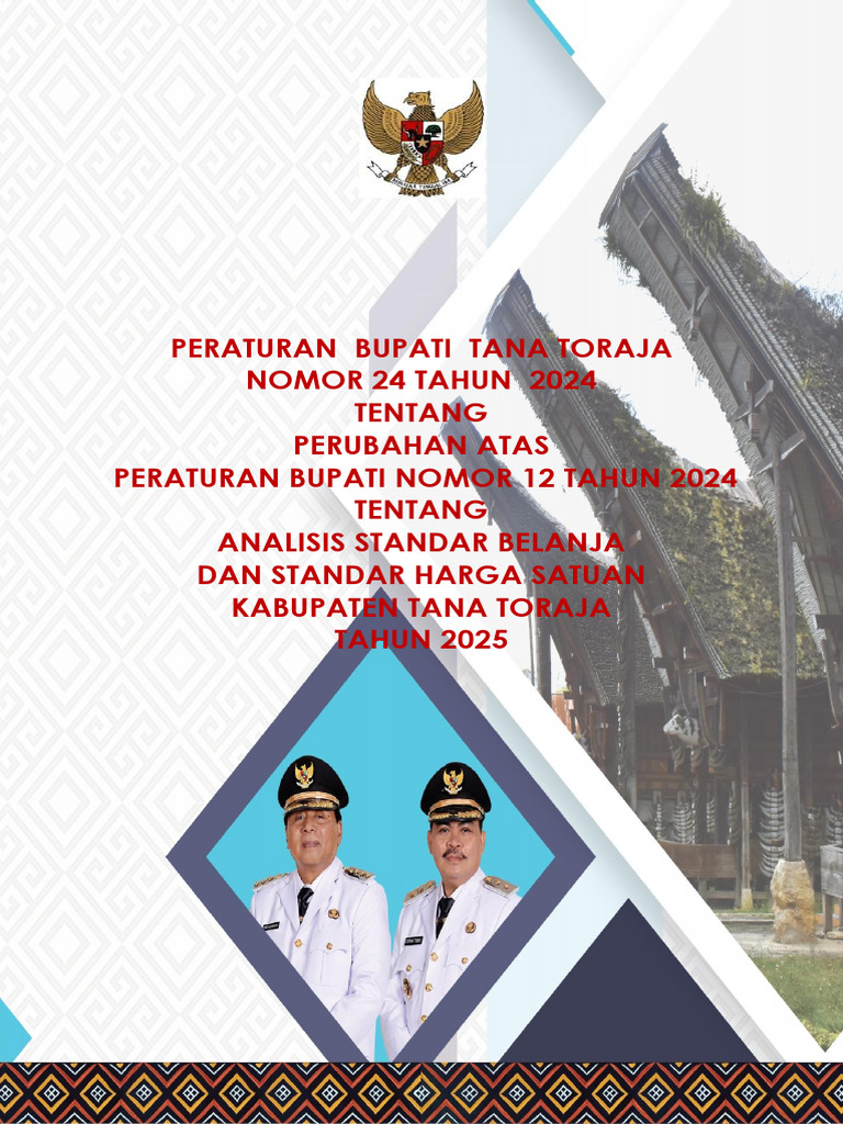 Perbup Nomor 24 Tahun 2024 Ttg Perubahan Standar Harga 2025 Fix (1) | PDF
