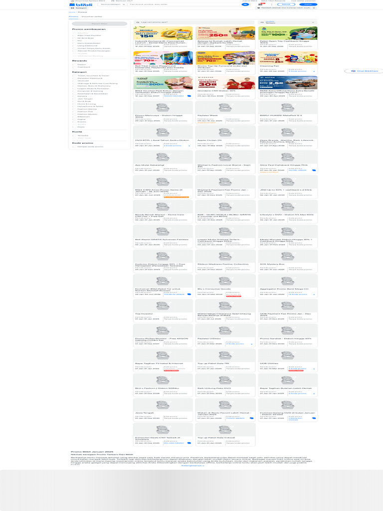 Promo Blibli Terbaru ? Januari 2025 - Cek Harga Promo Hari Ini | PDF