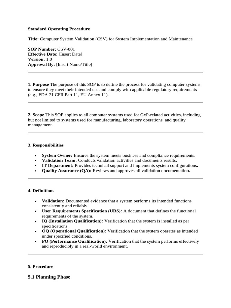 Standard Operating Procedure | PDF | Verification And Validation | Quality
