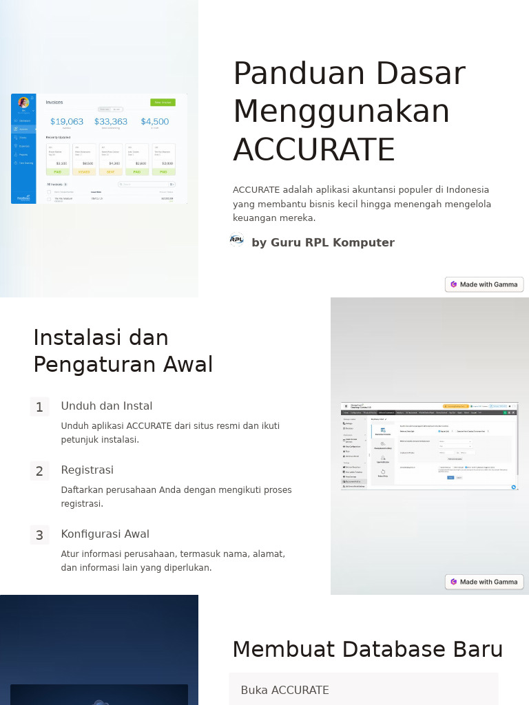 Panduan Dasar Menggunakan ACCURATE | PDF