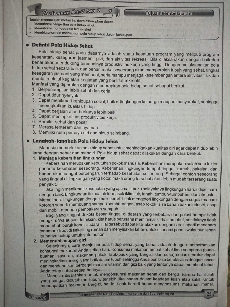BK - Pola Hidup Sehat | PDF