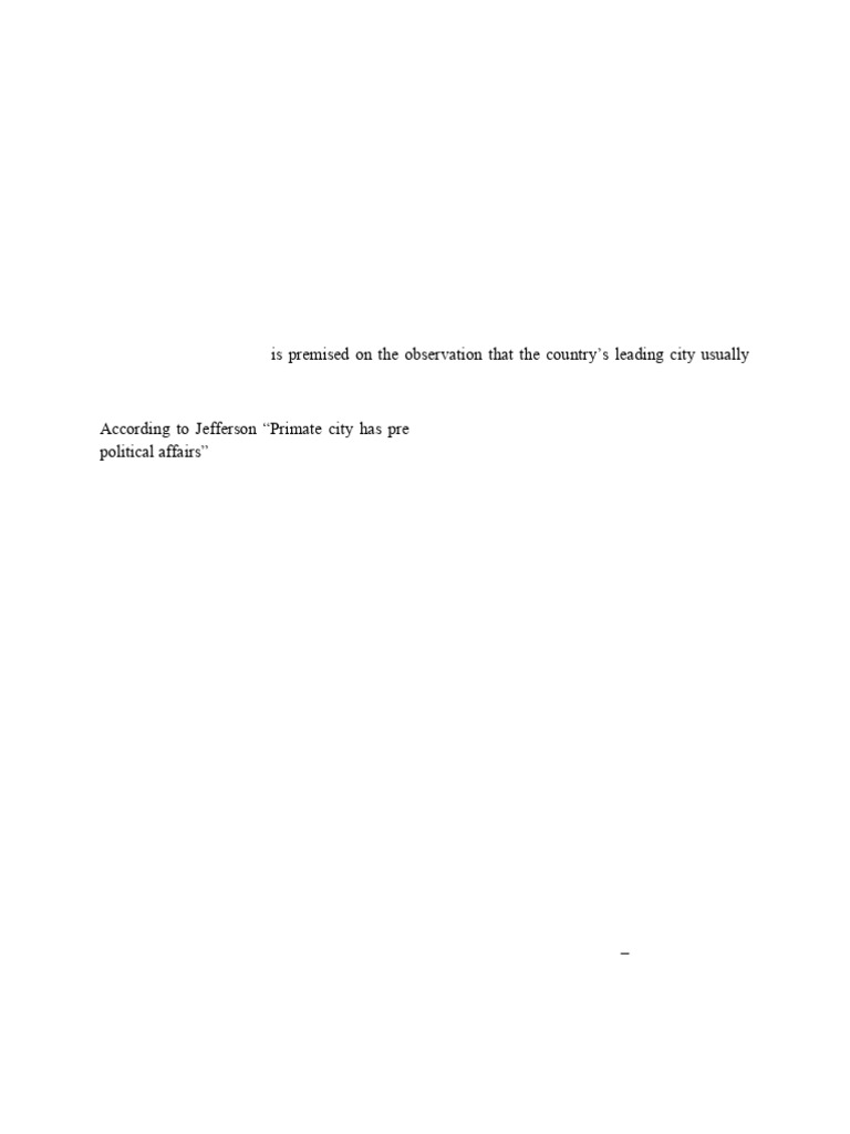 Law of Primate City | PDF