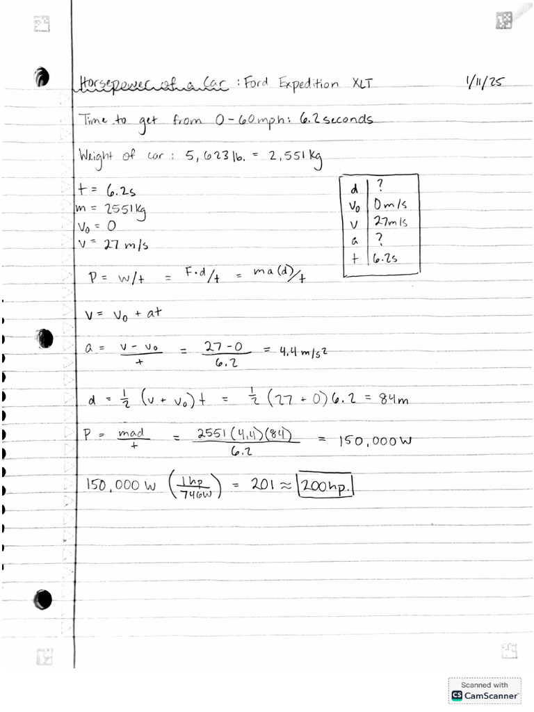 Calculate Horsepower Assignment | PDF
