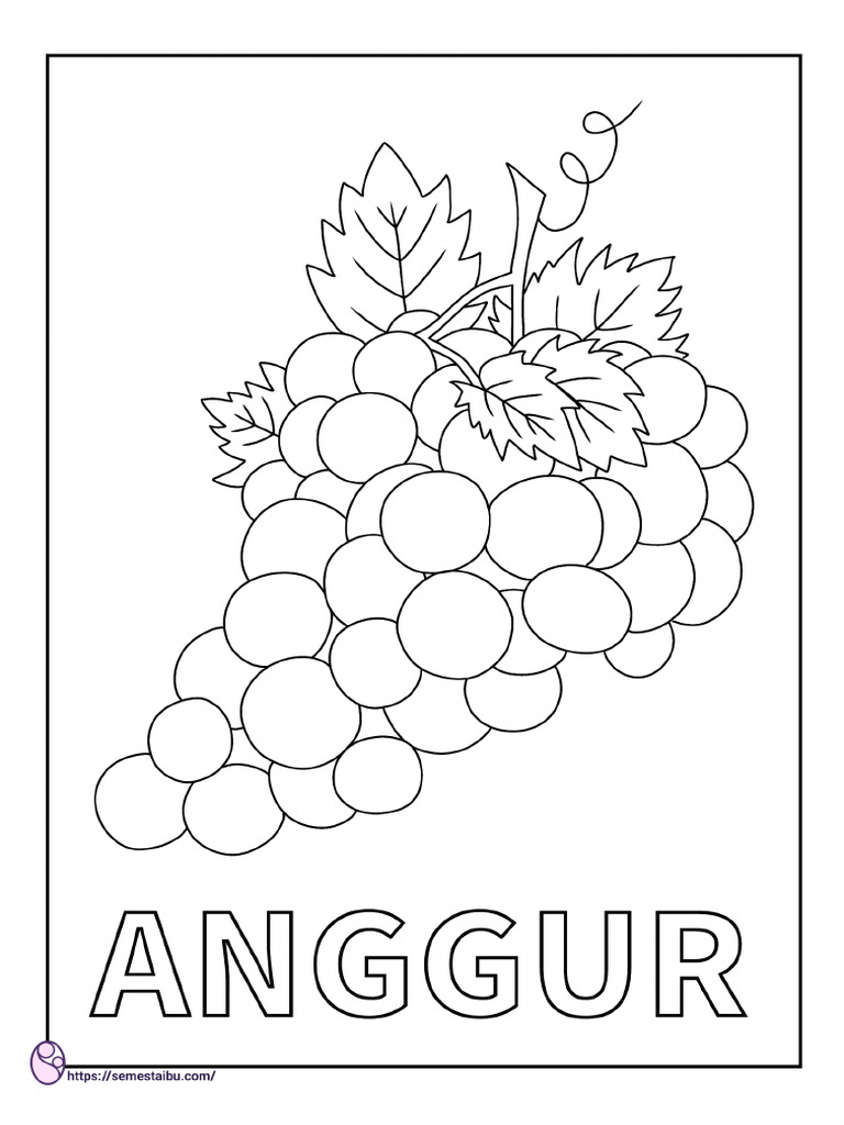 Gambar Mewarnai Buah Anggur | PDF