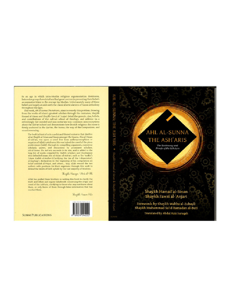 Ahl Al-Sunnah The Asharis - The Testimony and Proofs of The Scholars ...
