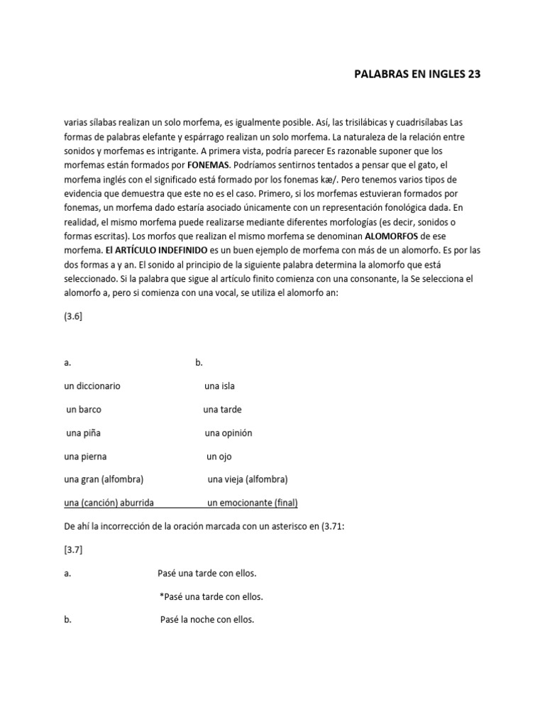 Documento23 | PDF | Palabra | Fonema