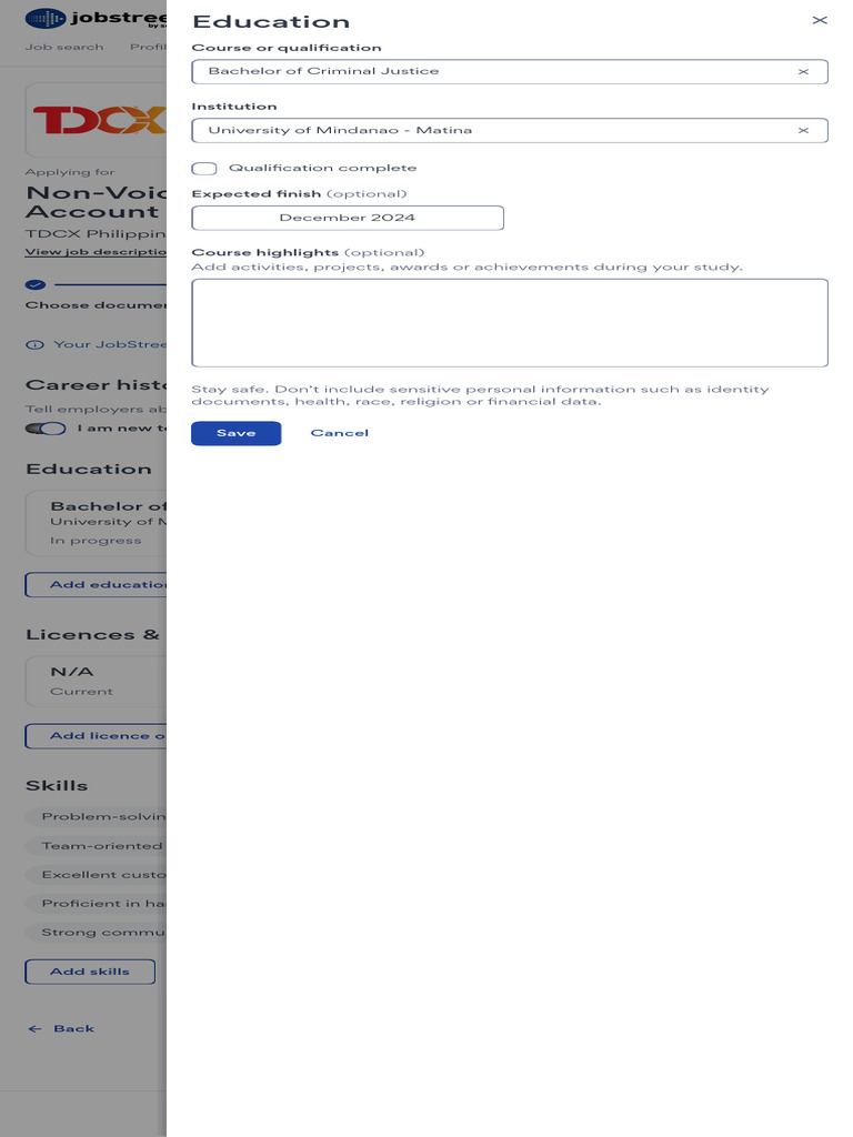 Update JobStreet Profile JobStreet | PDF