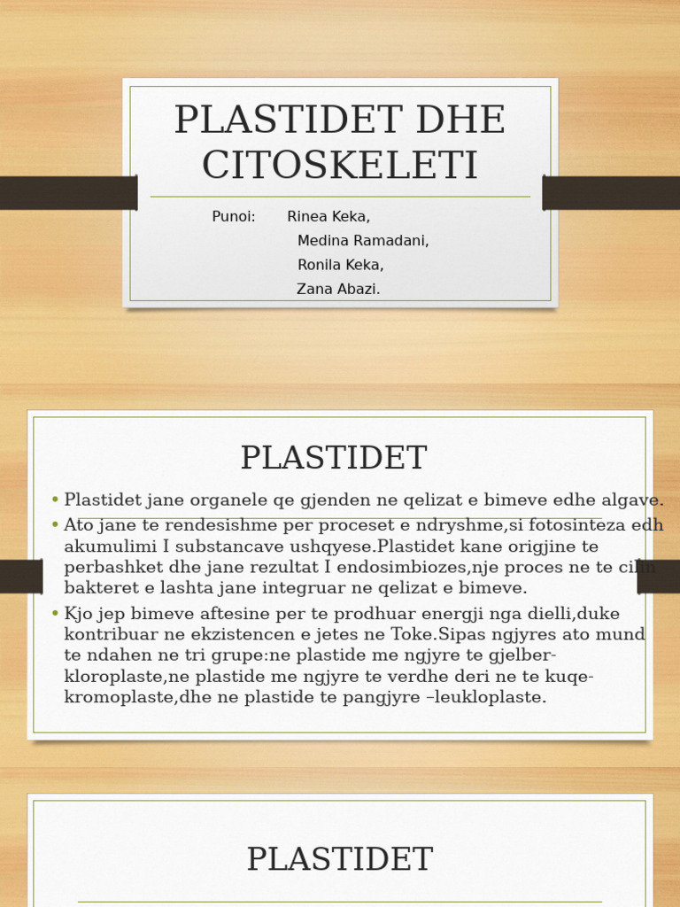 Plastidet Dhe Citoskeleti | PDF