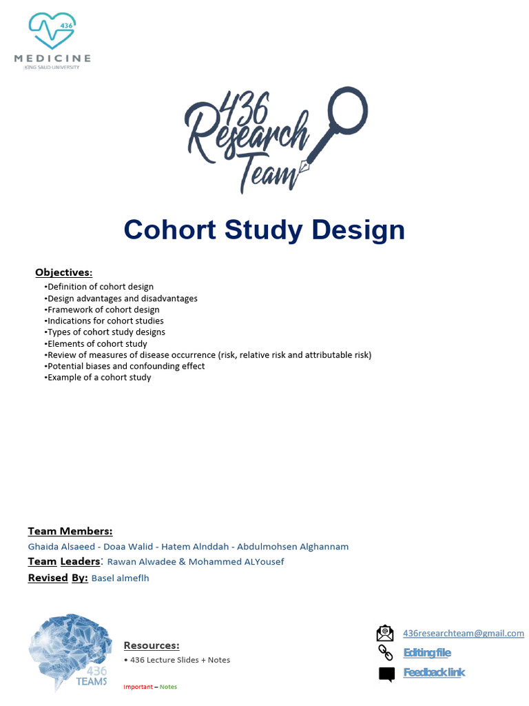 Cohort Study Design Overview and Insights | PDF | Cohort Study ...