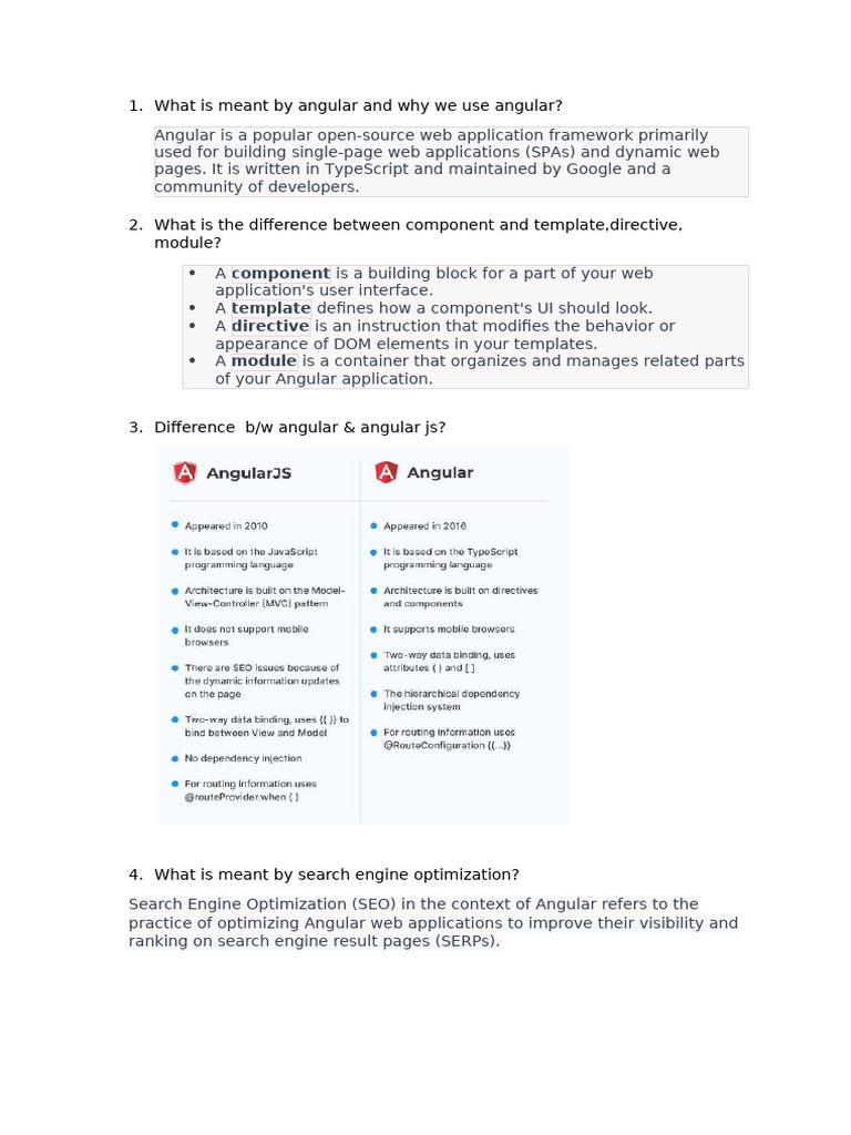 Most Imp Angular Interview Q&A | PDF | Angular Js | World Wide Web