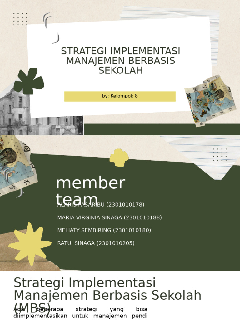 Cream and Green Aesthetic Scrapbook Self Introduction Presentation | PDF