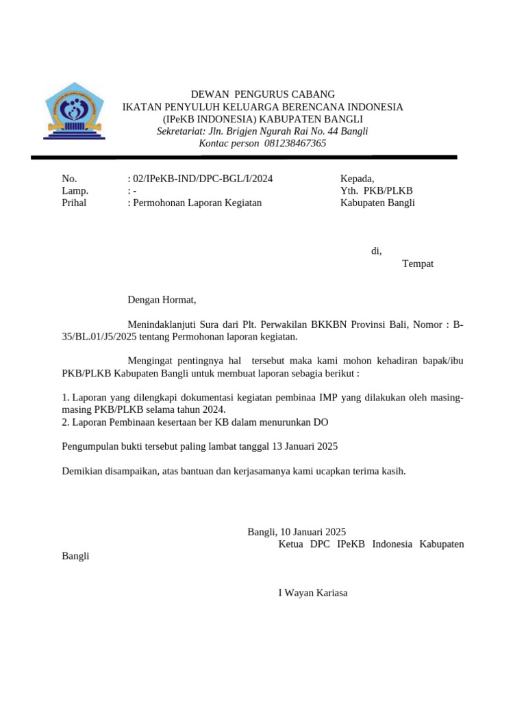 SURAT IPeKB 2025 | PDF
