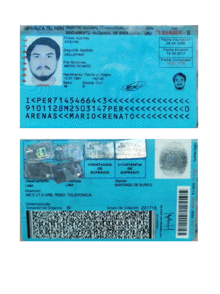 Dni Renato Arenas | PDF
