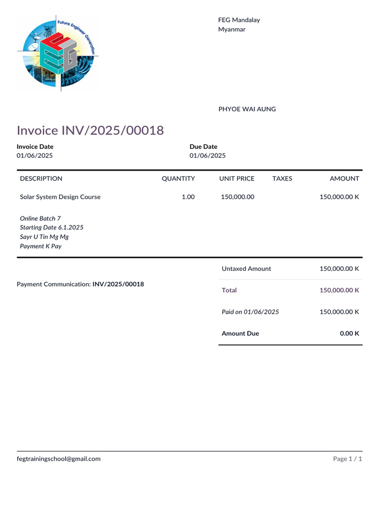 Inv 2025 00018 | PDF