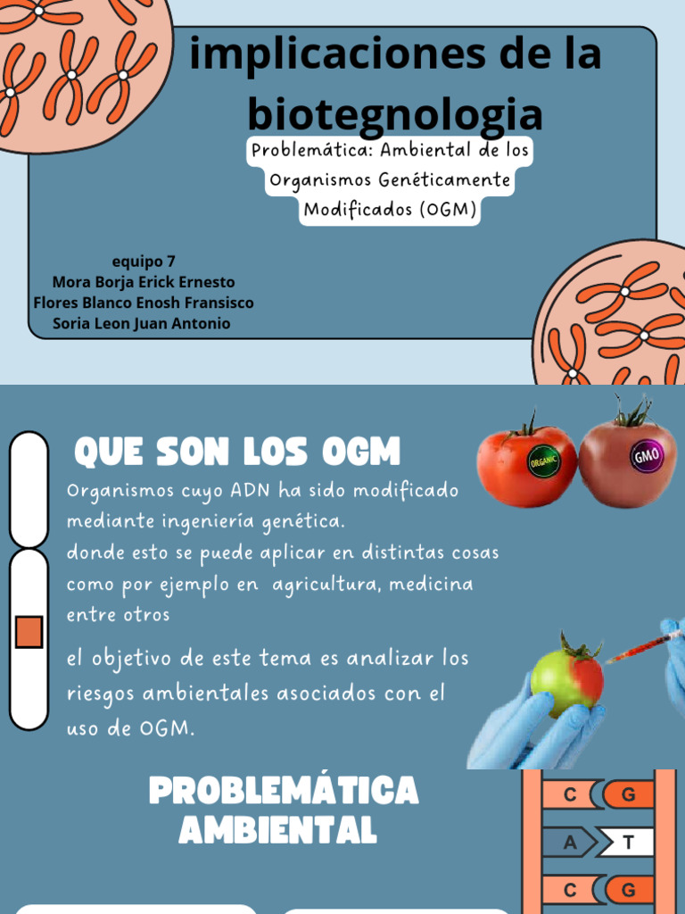 Genetic Mutations Science Presentation in Blue Orange Flat Graphic ...