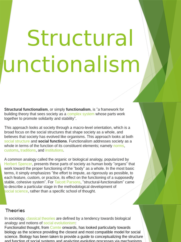 Structural Functionalism | PDF