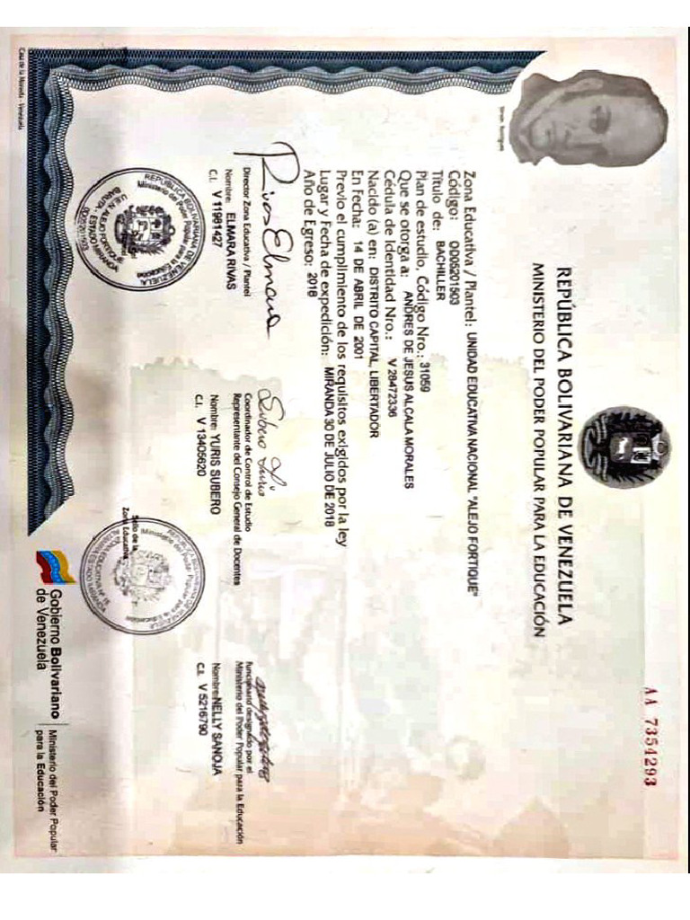 Título de Bachiller | PDF