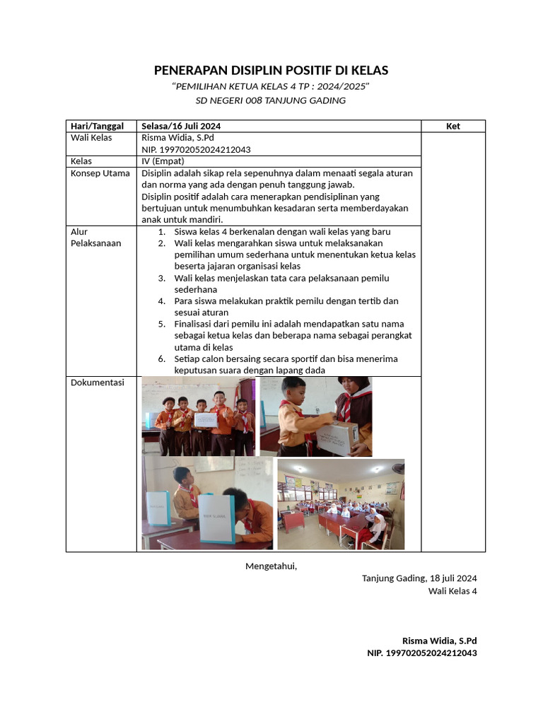 Penerapan Disiplin Positif Di Kelas | PDF