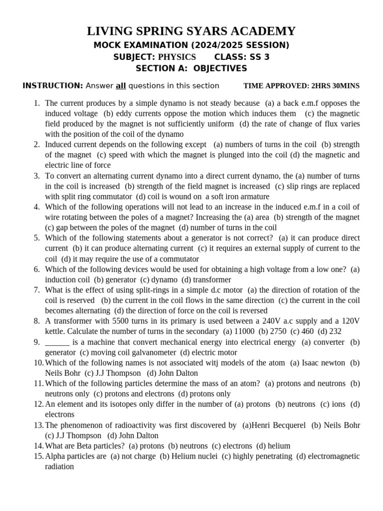 Ss3 Physics Pdf Waves Proton 3969