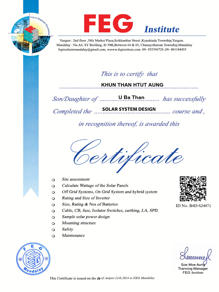 Khun Than Htut Aung | PDF