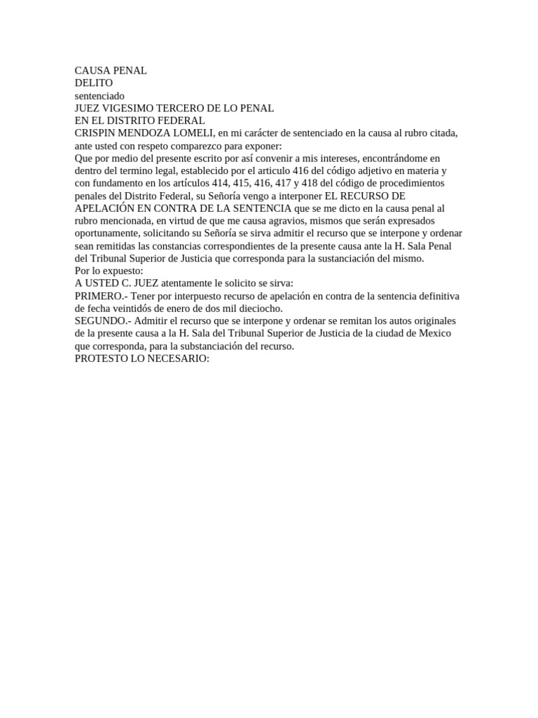 Apelacion Porras | PDF