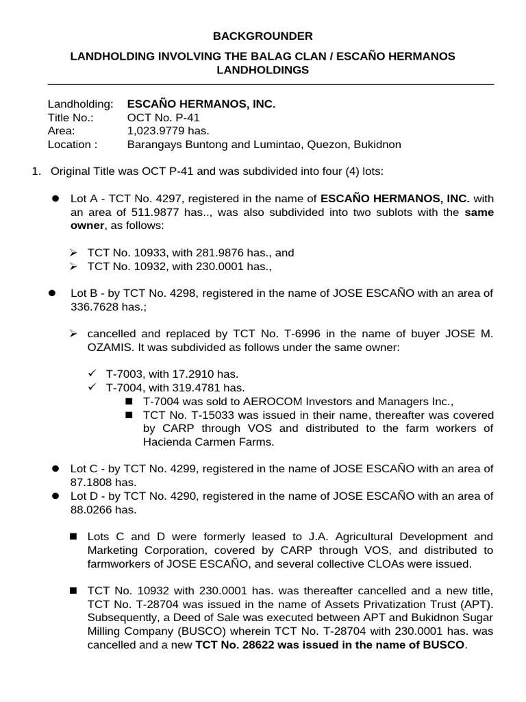 Land Dispute Resolution Summary | PDF | Lawsuit | Judgment (Law)