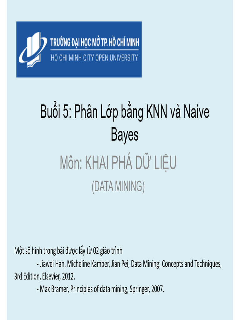 Bai5 PhanLopVoiKNN NaiveBayes | PDF