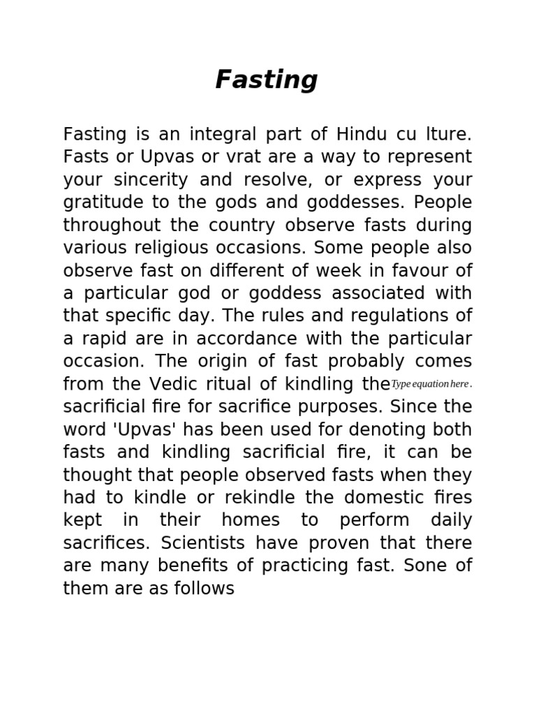 Fasting | PDF