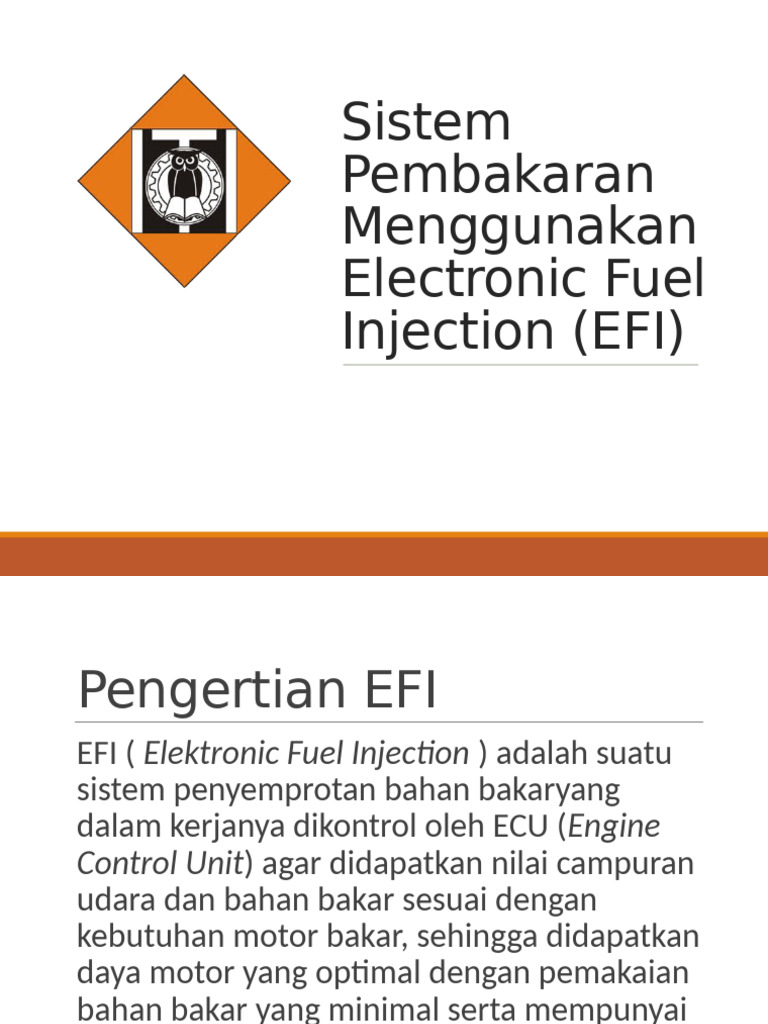 Sistem Pembakaran Menggunakan EFI | PDF
