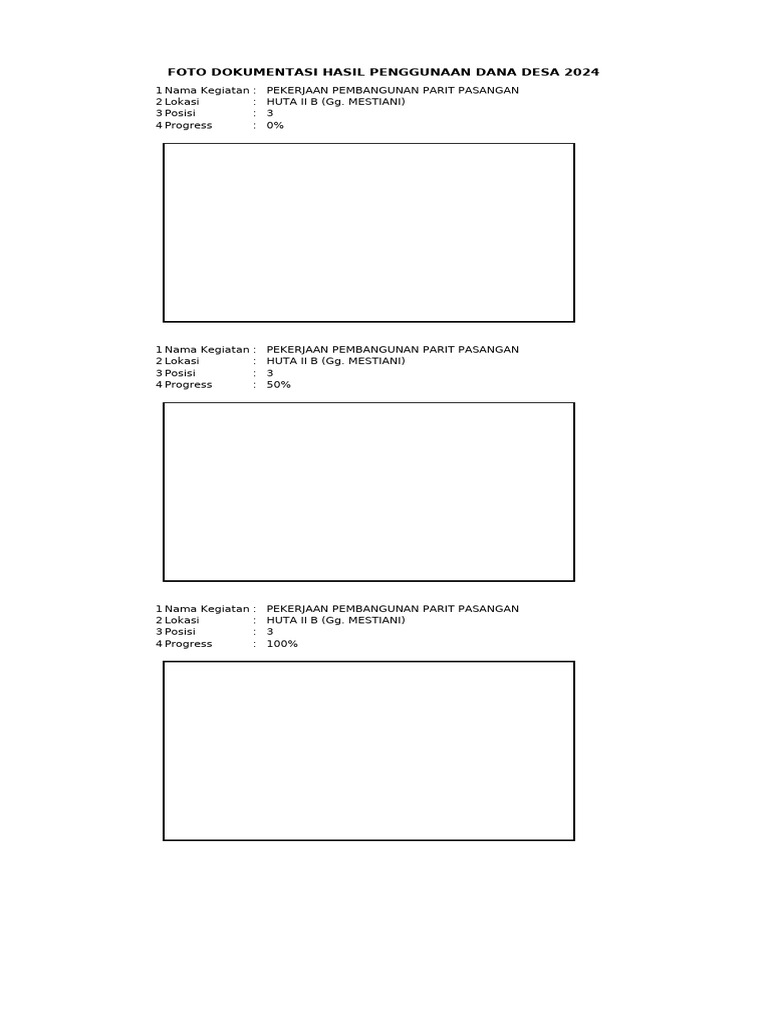 Format Foto Proyek | PDF