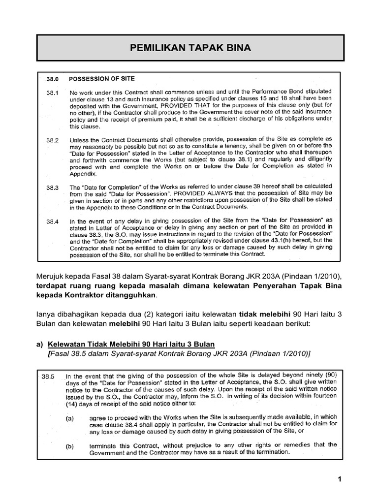 Pemilikan Tapak Bina | PDF