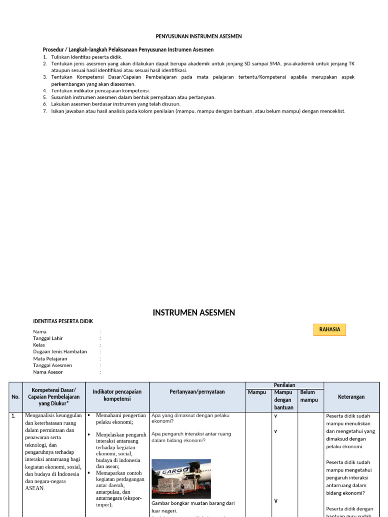 Instrumen Asesmen | PDF
