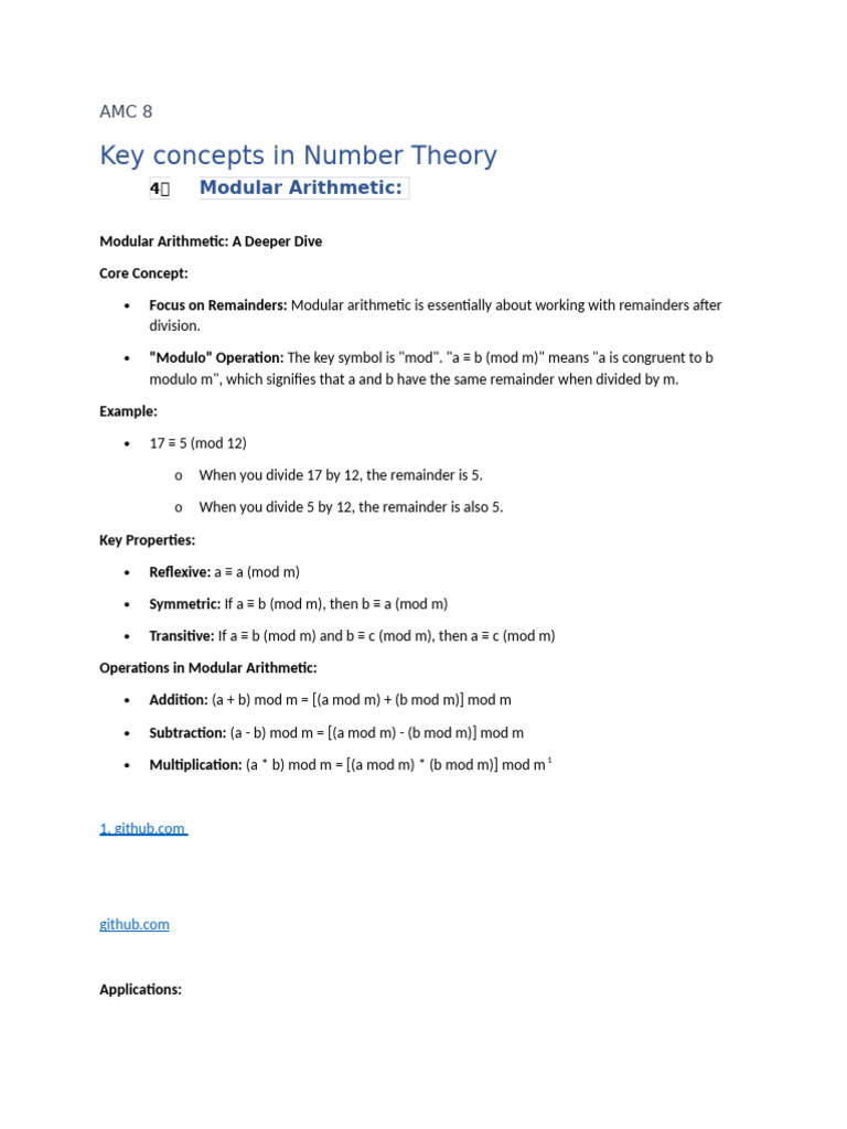 AMC 8 Key Concepts 4 | PDF