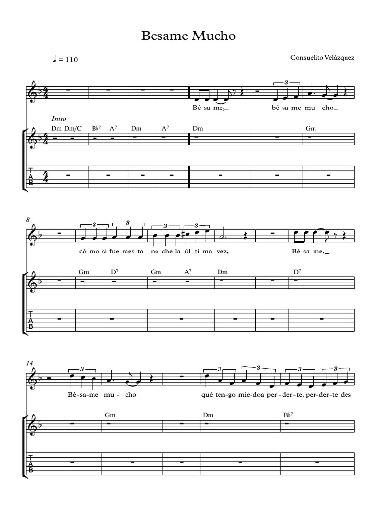 Besame Mucho - Partitura Completa | PDF