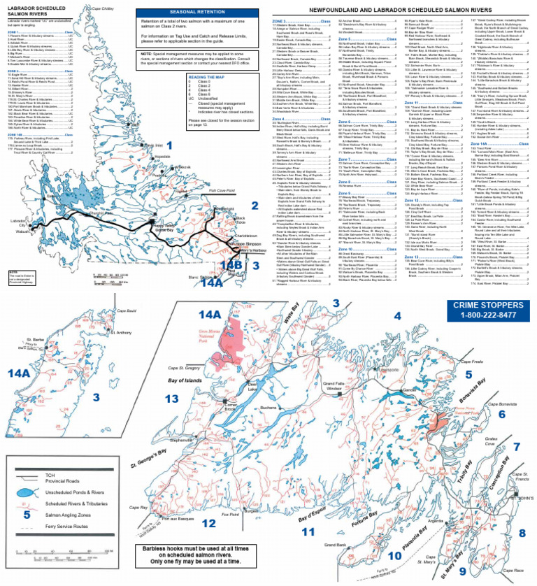 Salmon Rivers Map 2022 2023 Eng | PDF | River | Stream