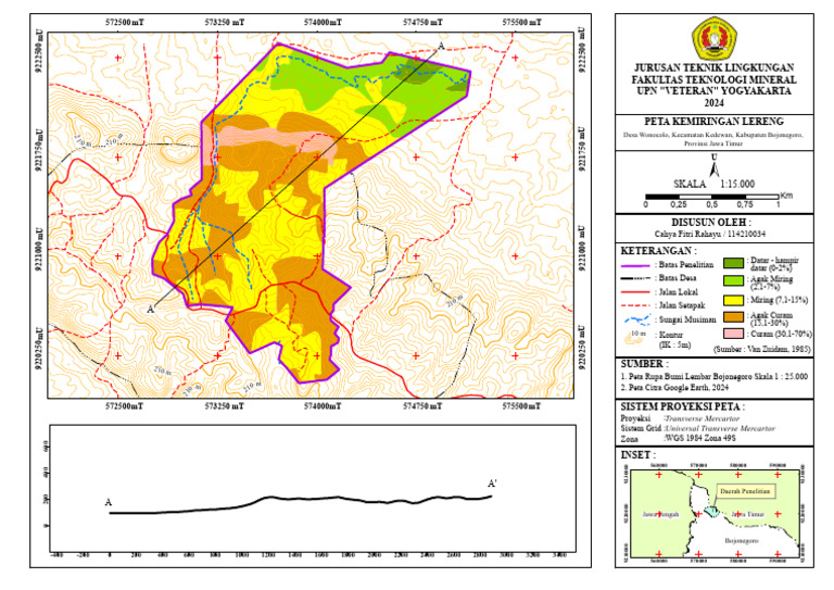 Peta Kemiringan Lereng | PDF
