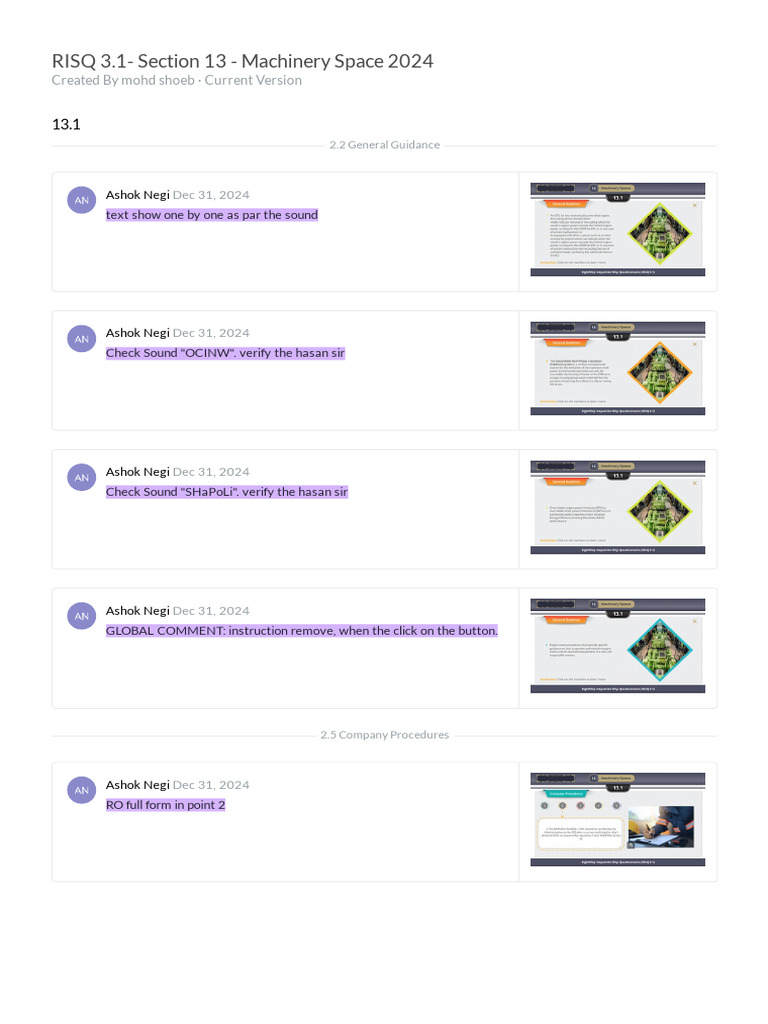 Risq 3 1 Section 13 Machinery Space 2024 | PDF