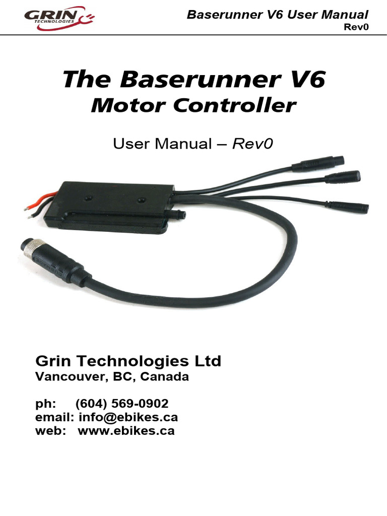Baserunner V6 Manual Rev0 | PDF | Electrical Connector | Electricity