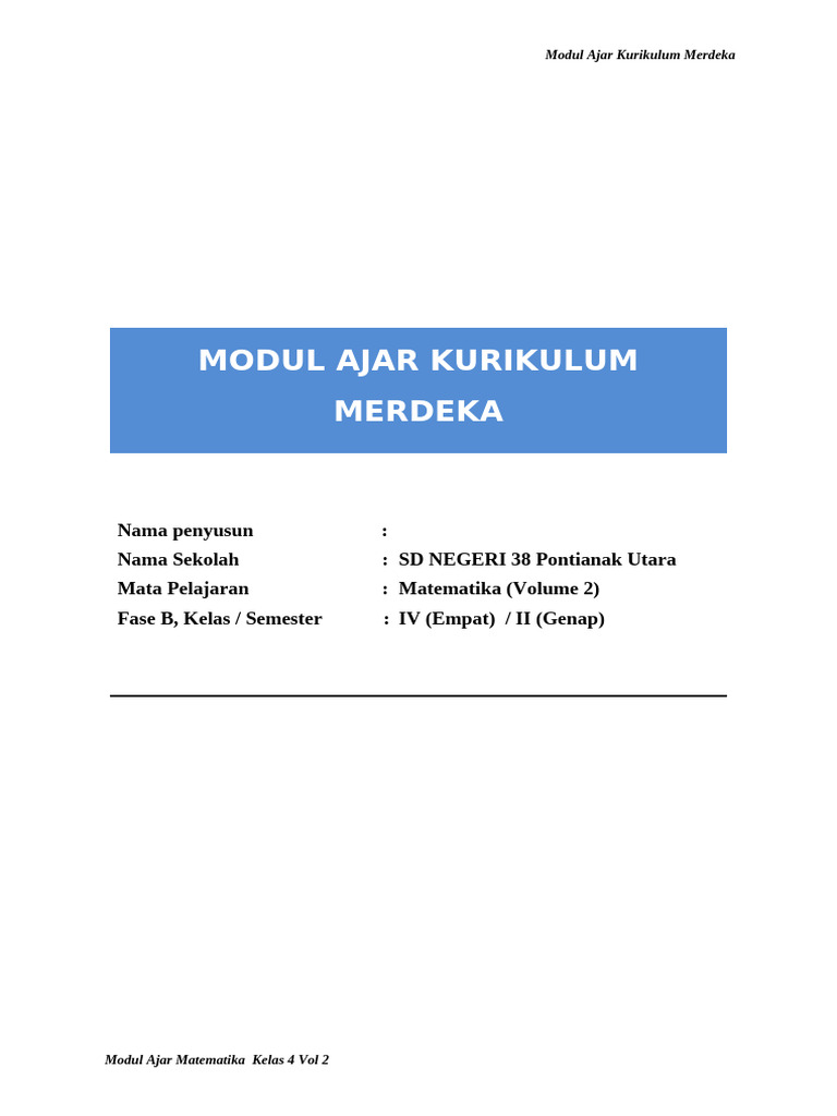 Modul Ajar MTK Unit 11 | PDF